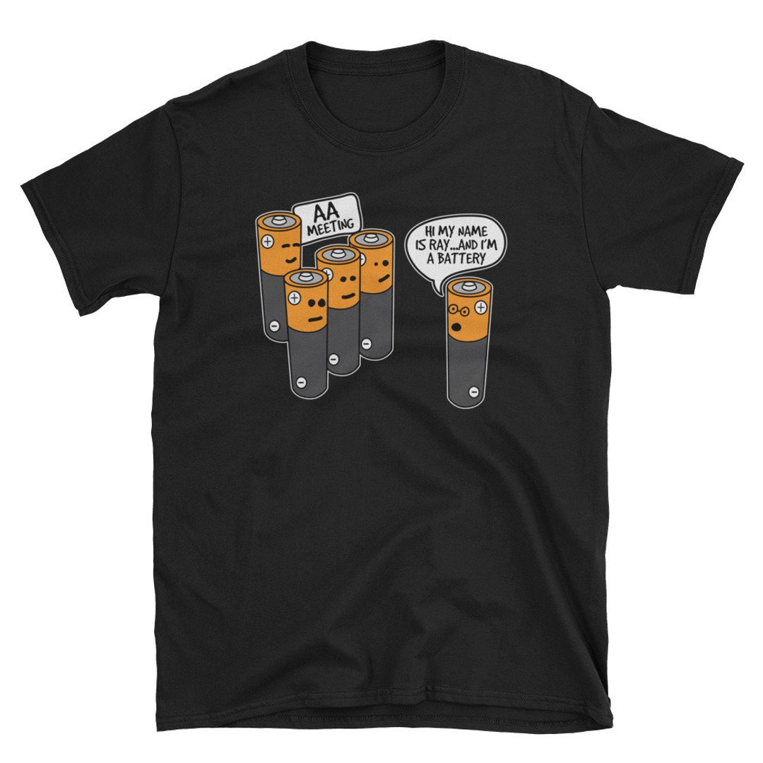 Alcoholics Anonymous AA Battery Meeting Novelty Funny T Shirt / Tank ...