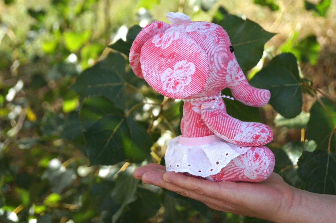 Pink Toy Elephant Gift Toy in Nursery Elephant for Girl Stuffed Animal ...
