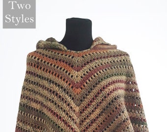 Hand knit poncho | Etsy