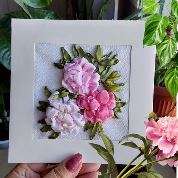 Embroidered Postcard - Etsy