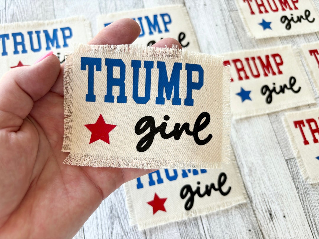Distressed Trump Girl Hat Patch: MAGA 2024, Tattered Cotton - Etsy