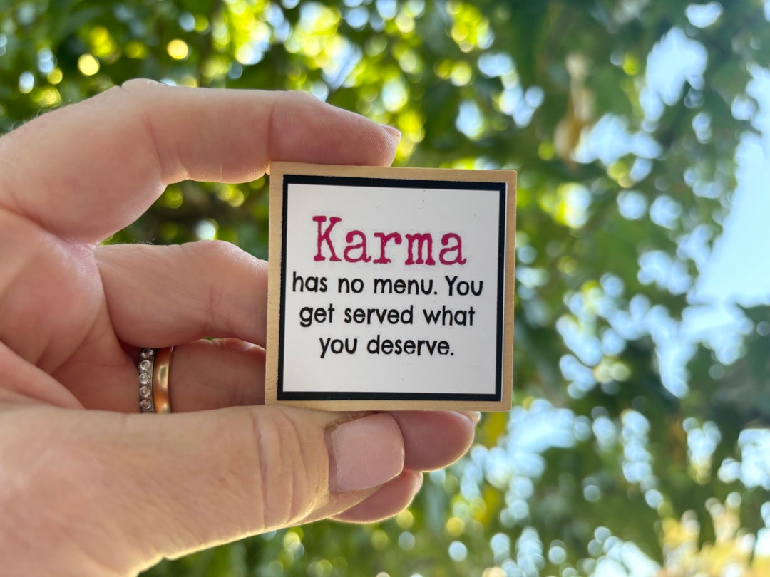 Karma Magnet, Karma Fridge Magnet, Sarcastic, Locker Magnet, Office ...