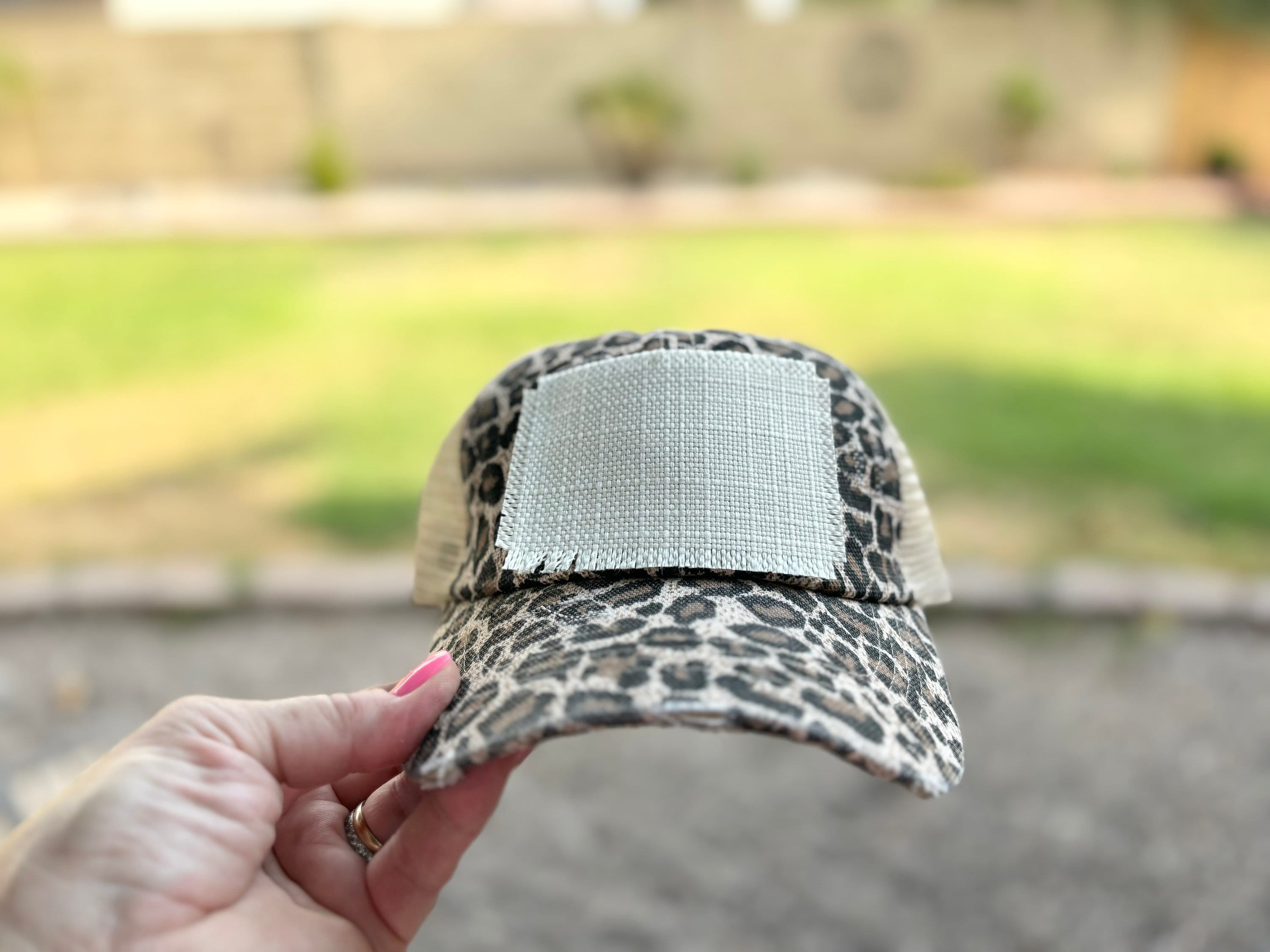 Blank Polyester Sublimation Hat Patch: DIY Raggy Tattered Patch ...