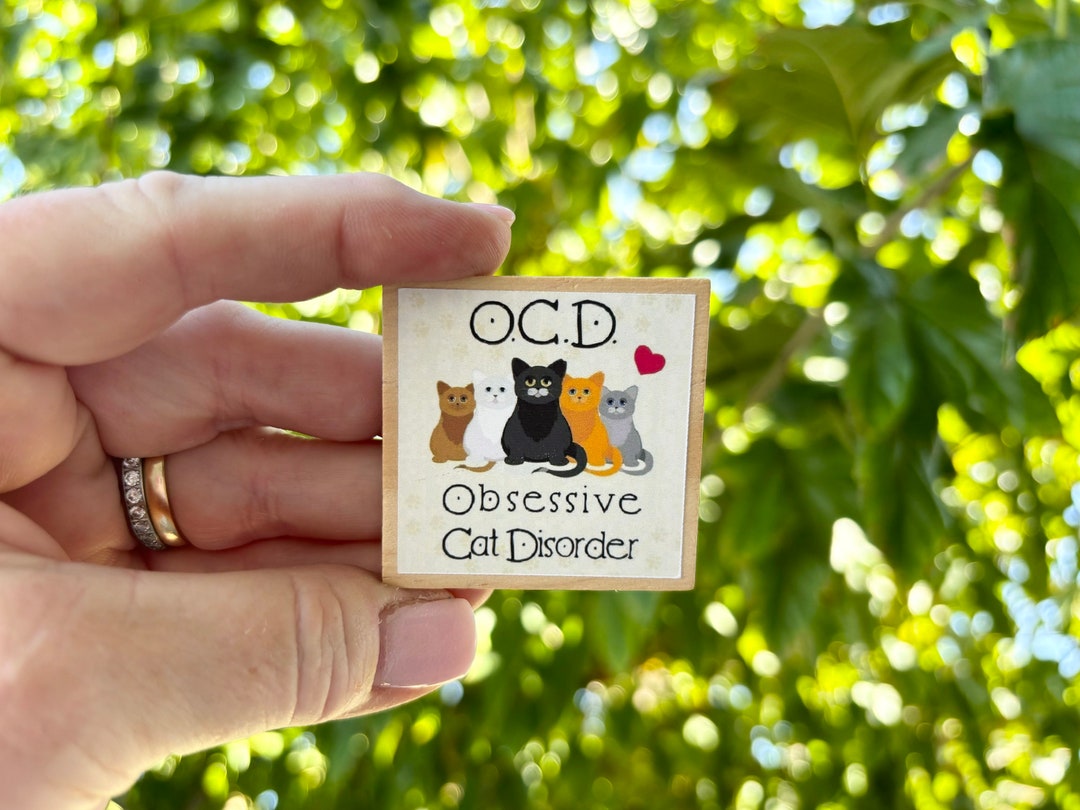 Cat Magnet, Cat Lover Magnet, Friend Gift, Obsessive Cat Disorder ...