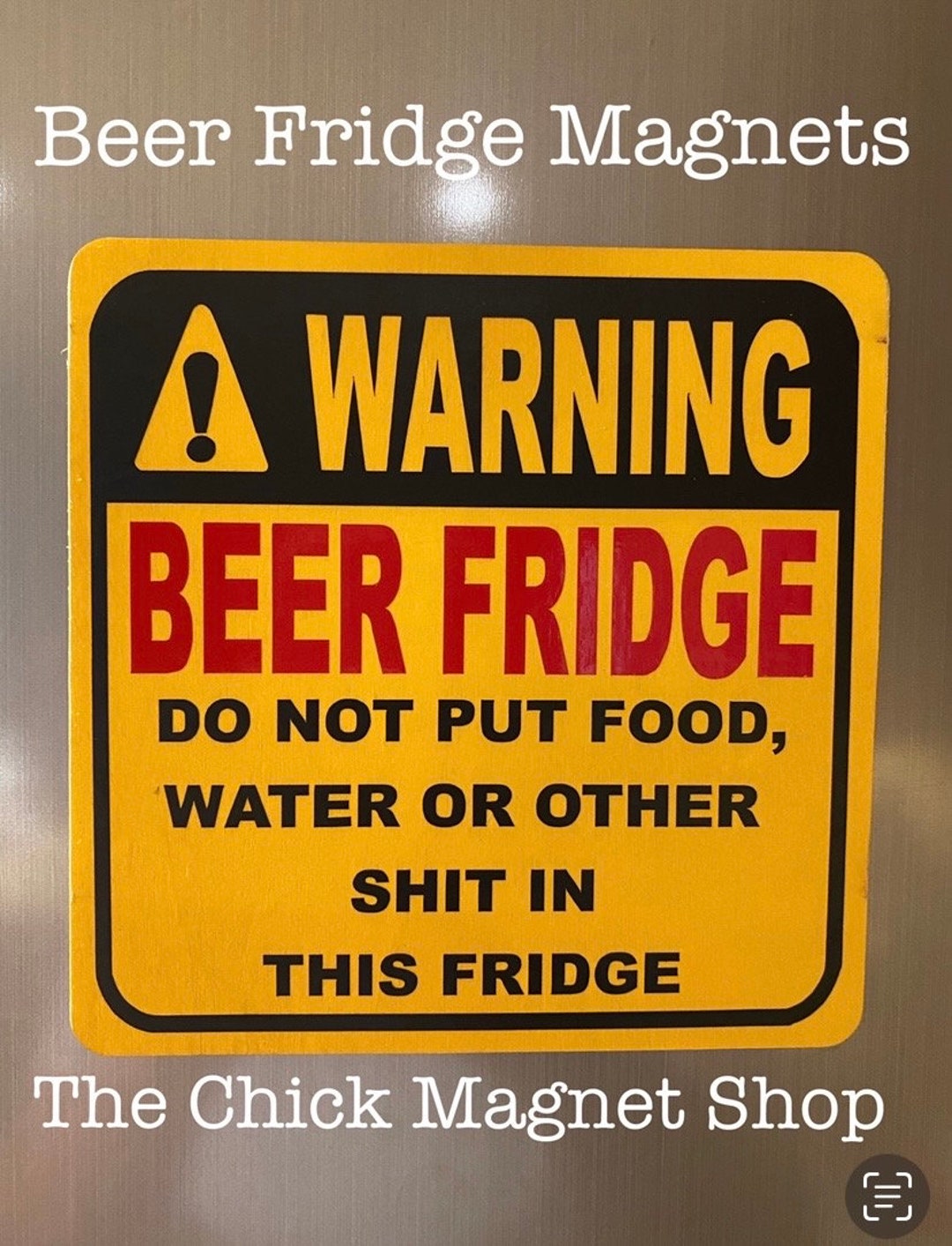 6 X 6 Beer Fridge Magnet, Funny Warning Sign, Fridge Magnet, Beer ...