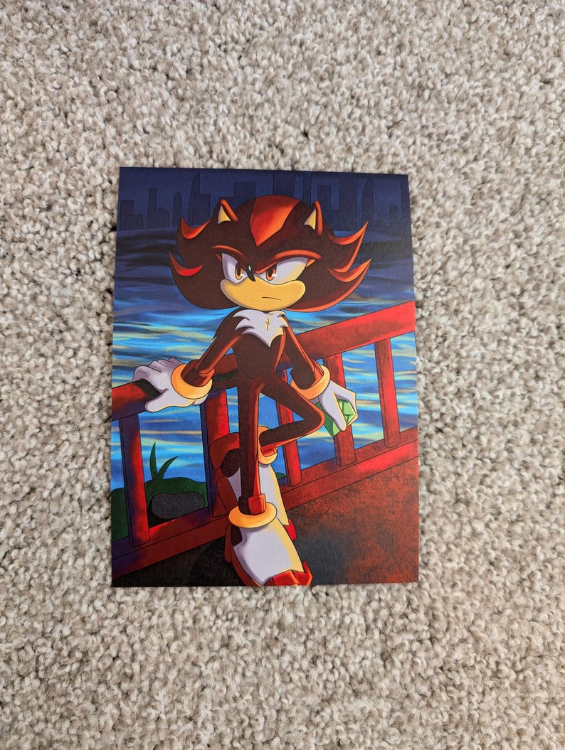 Shadow the Hedgehog Night Print - Etsy