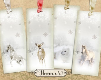 Dog & Cats Bookmarks 12 Vintage Digital Printable Collage Sheet Instant ...