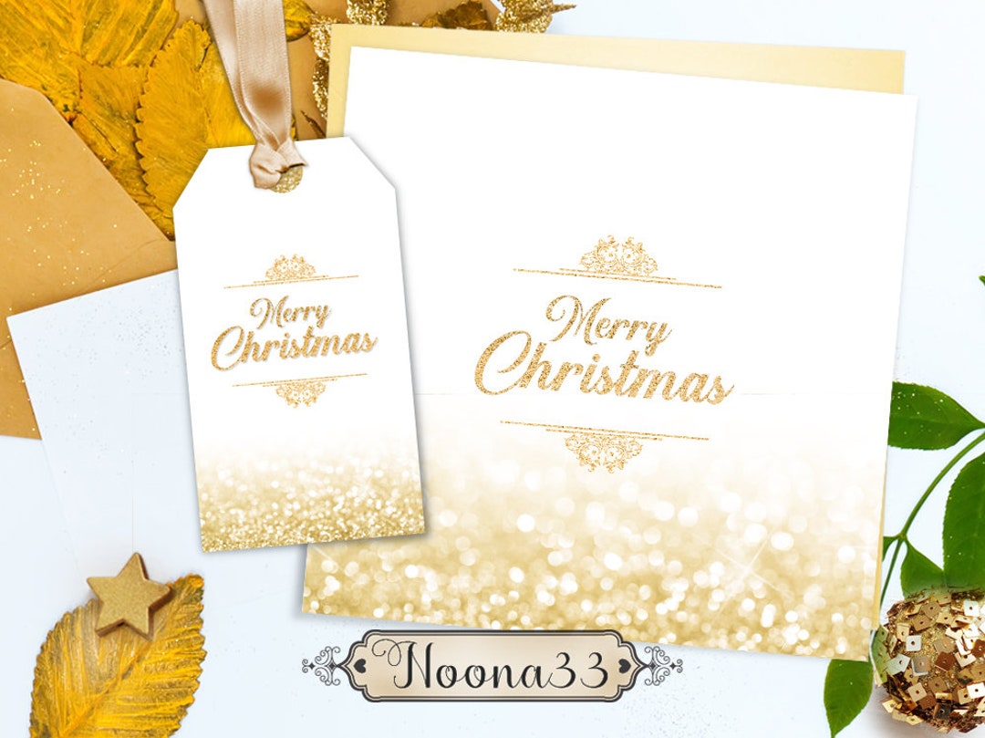 Printable Christmas Card & Matching Christmas Gift Tags for Instant ...