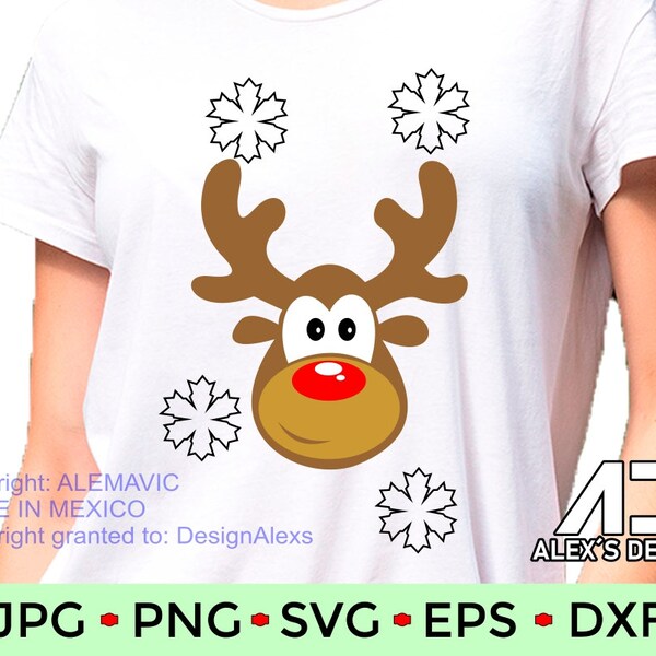 Reno Navidad Svg - Etsy
