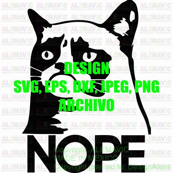 Grumpy Cat Vector Nope