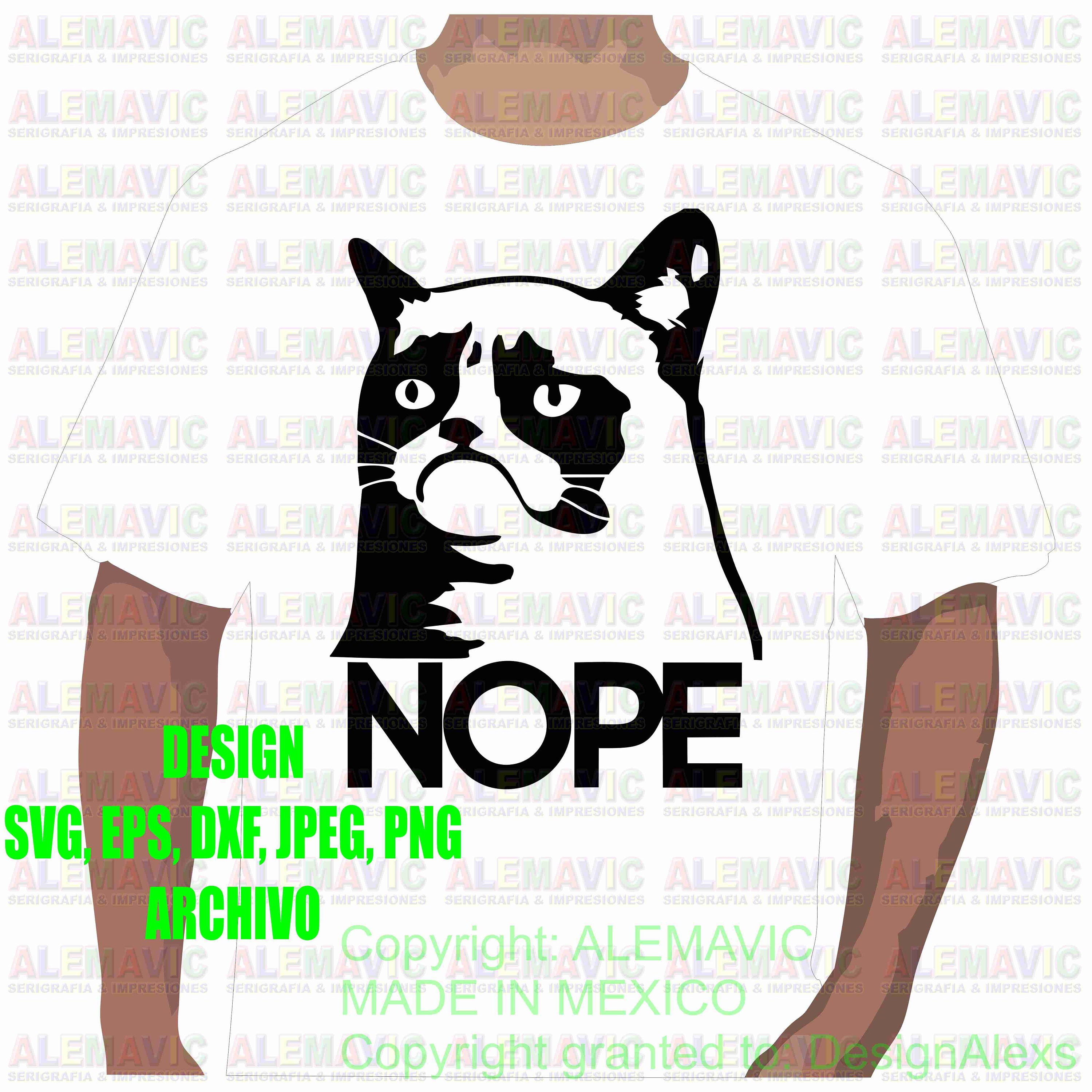 Grumpy Cat Vector Nope