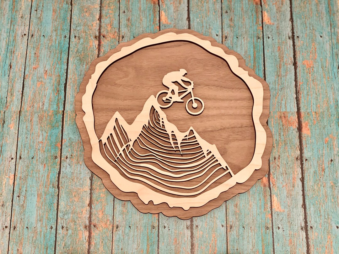 Wood Wall Hanging || Mountain Bike Tree Ring || Tree Trunk || MTB ...