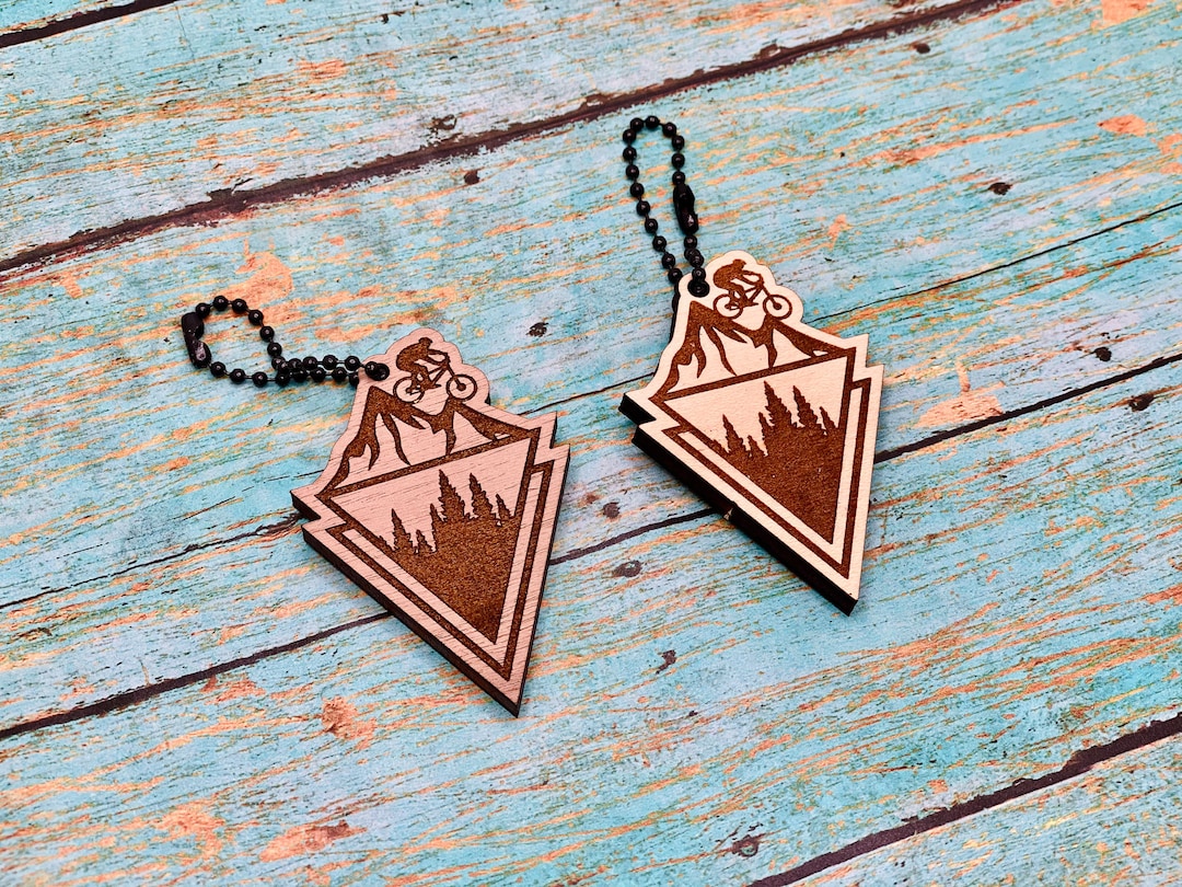 MTB Geometric Keychain || Mountain Bike - Etsy