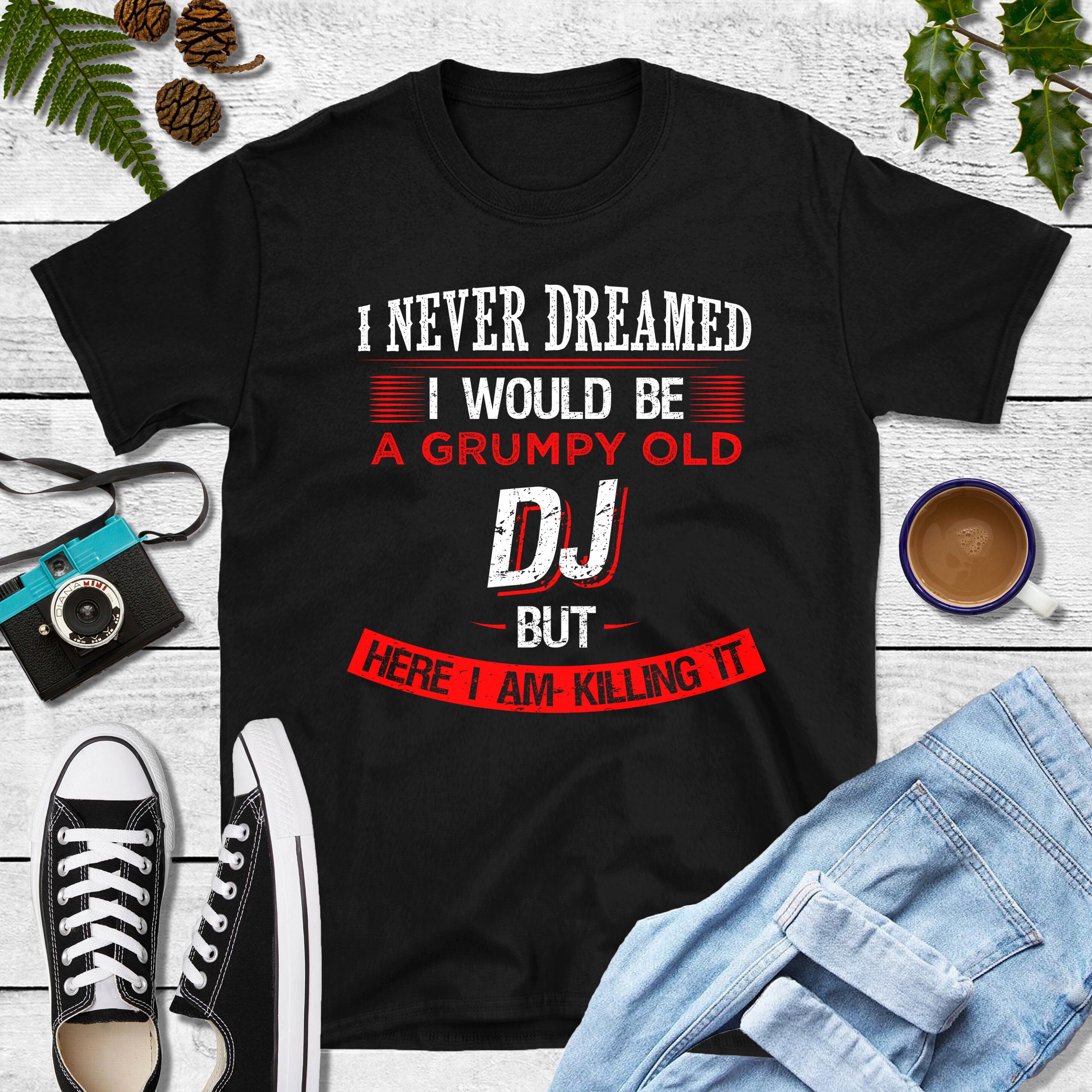 Dj T-Shirt DJ Shirt DJ Unisex T-Shirt Dj gift Grumpy old | Etsy