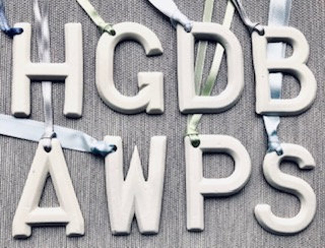 Ceramic Letters, 10 Personalised and Bespoke Ceramic Labels, Wedding ...