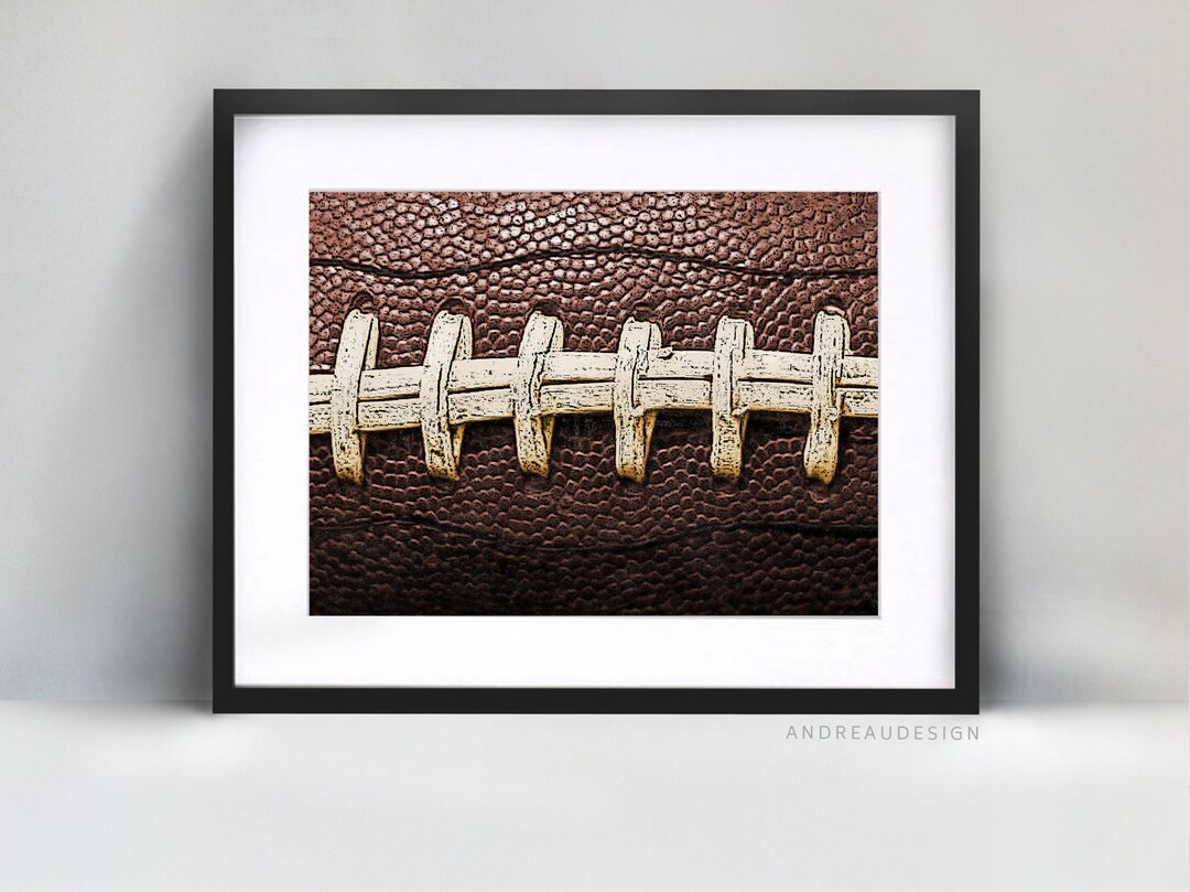 Vintage Football Print, Rustic American Football Printable Gift, Sports ...
