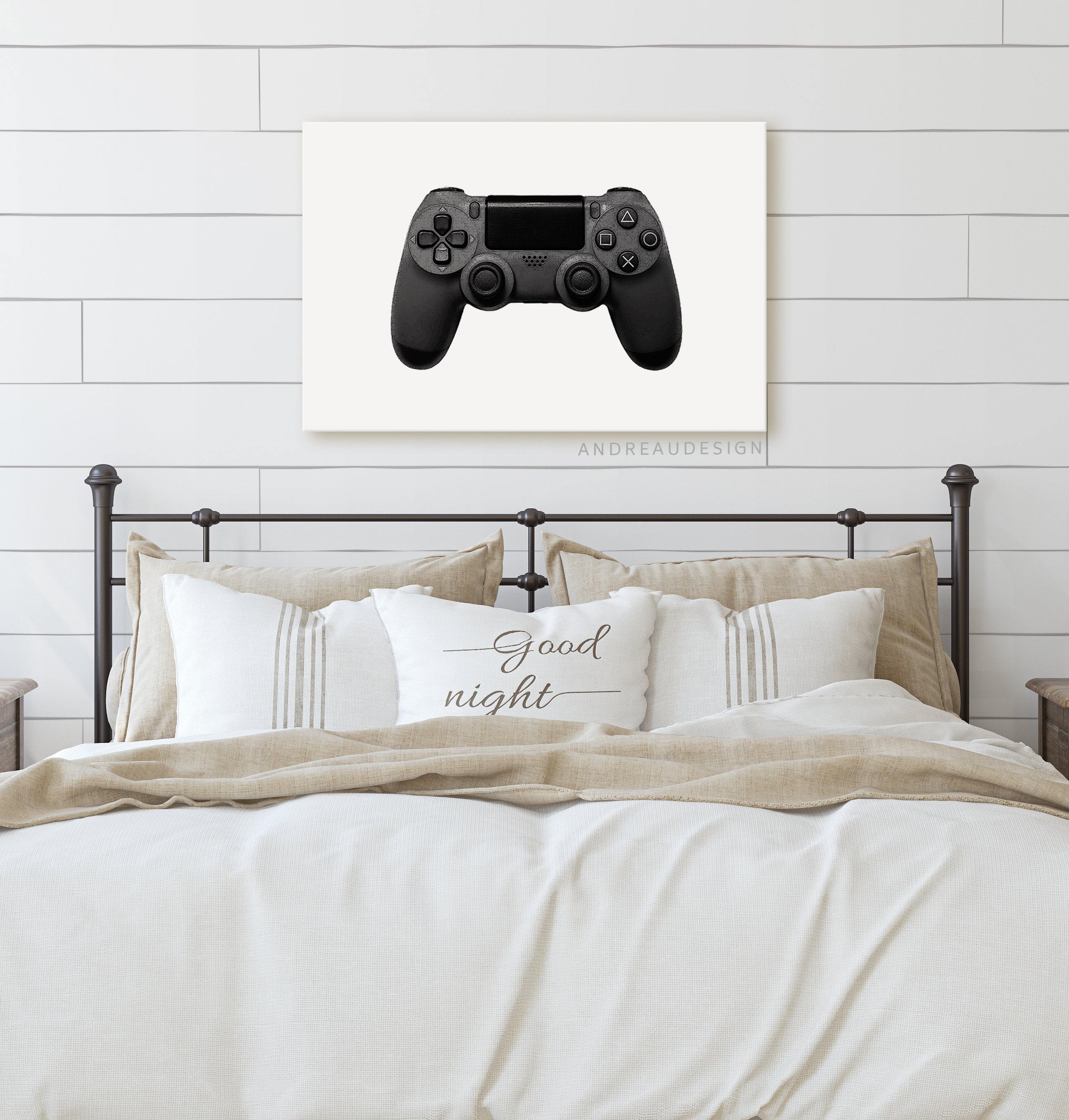 Video Game Controller Wall Art Black and White Teen Printable - Etsy