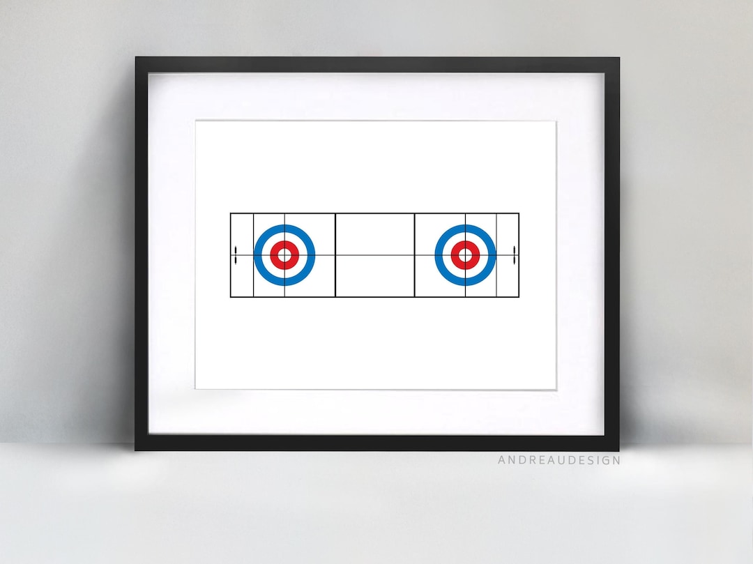 Curling Sheet Printable Art, Curling Rings Wall Art, Curling Coach Gift ...