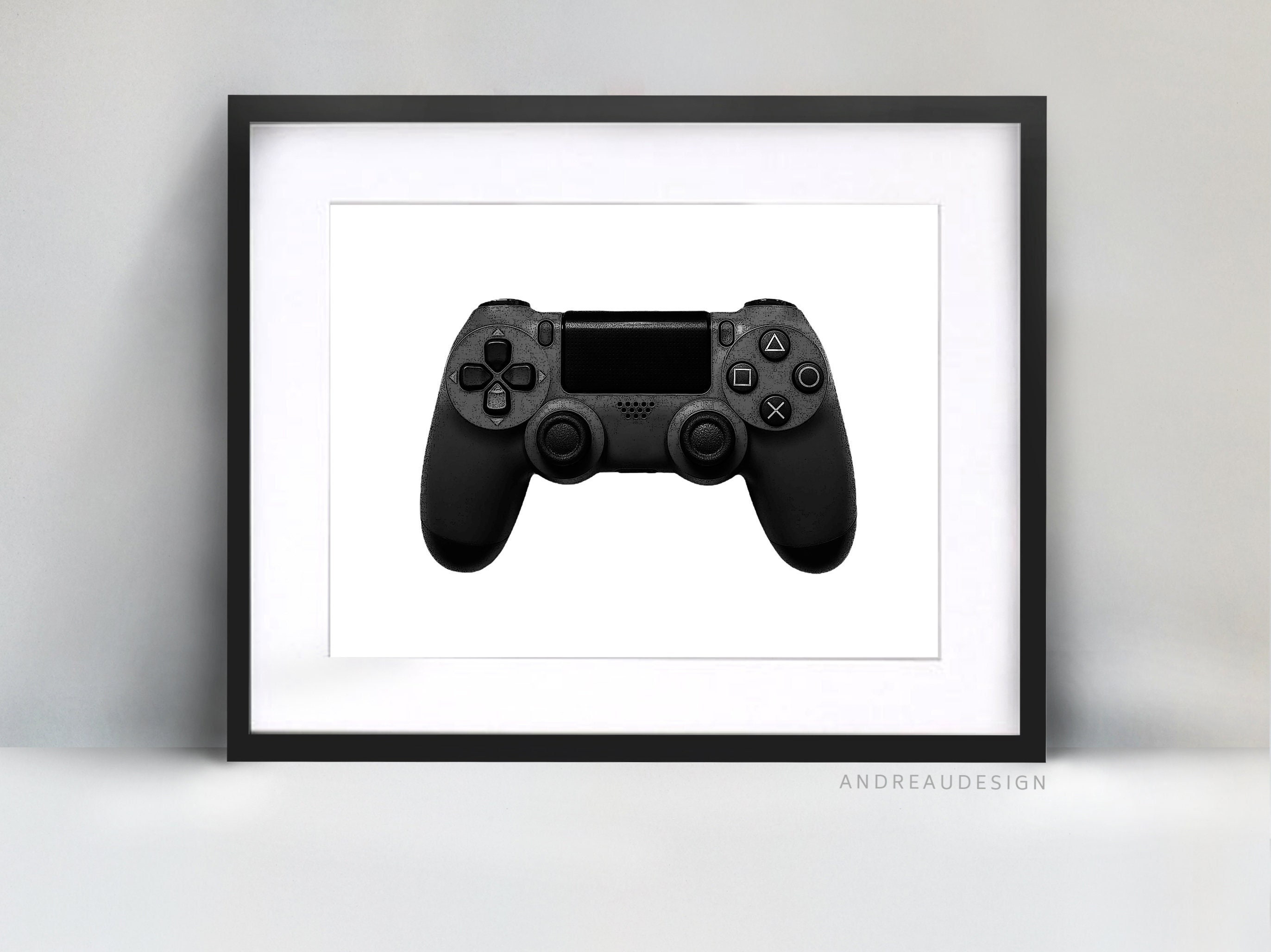 Video Game Controller Wall Art Black and White Teen Printable - Etsy