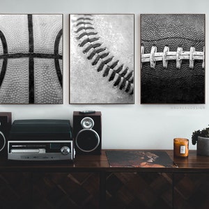 Matching Vertical Black and White Sports Balls Prints, Teen Boy ...