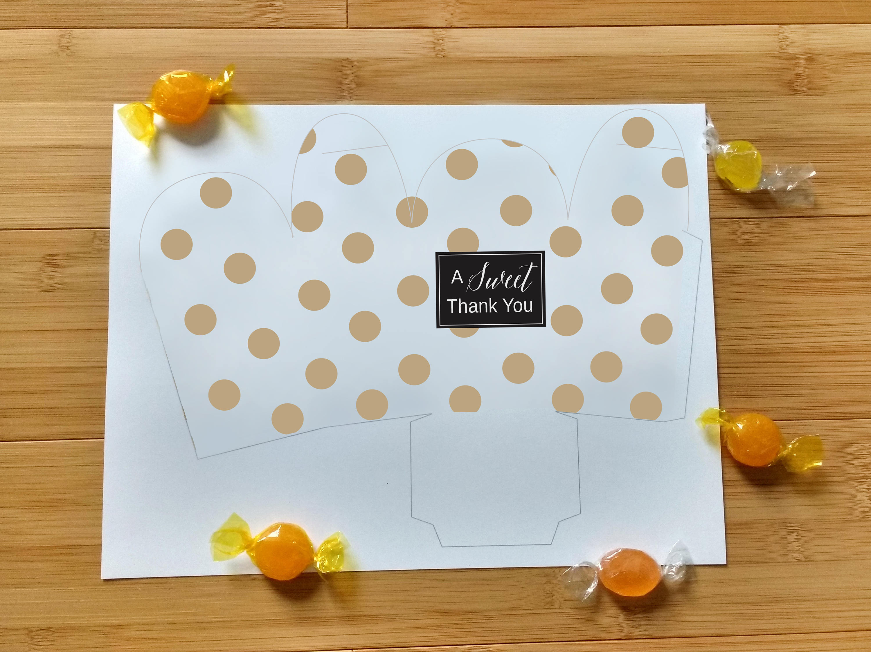 Wedding Candy Buffet Box with Lid Printable Favor Box Gold | Etsy