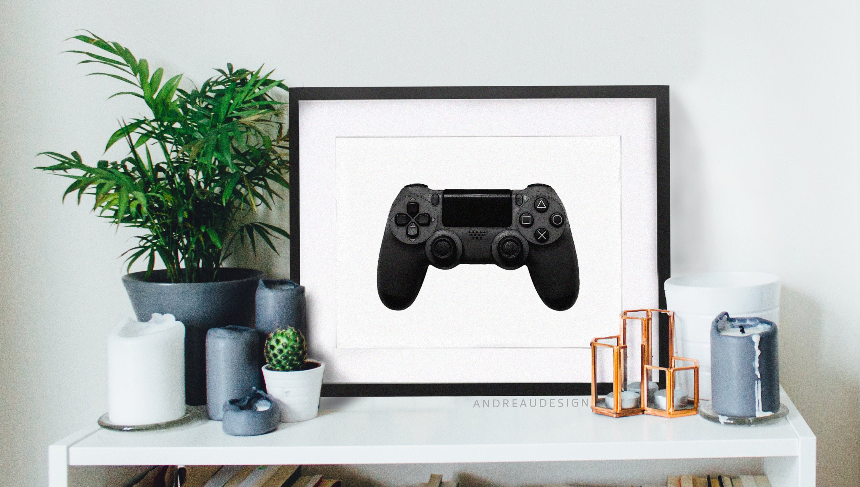 Video Game Controller Wall Art Black and White Teen Printable - Etsy