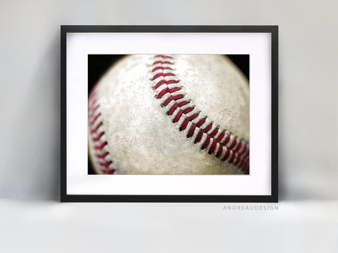 Vintage Baseball Home Decor, Color Softball Printable Art, Ball Player ...