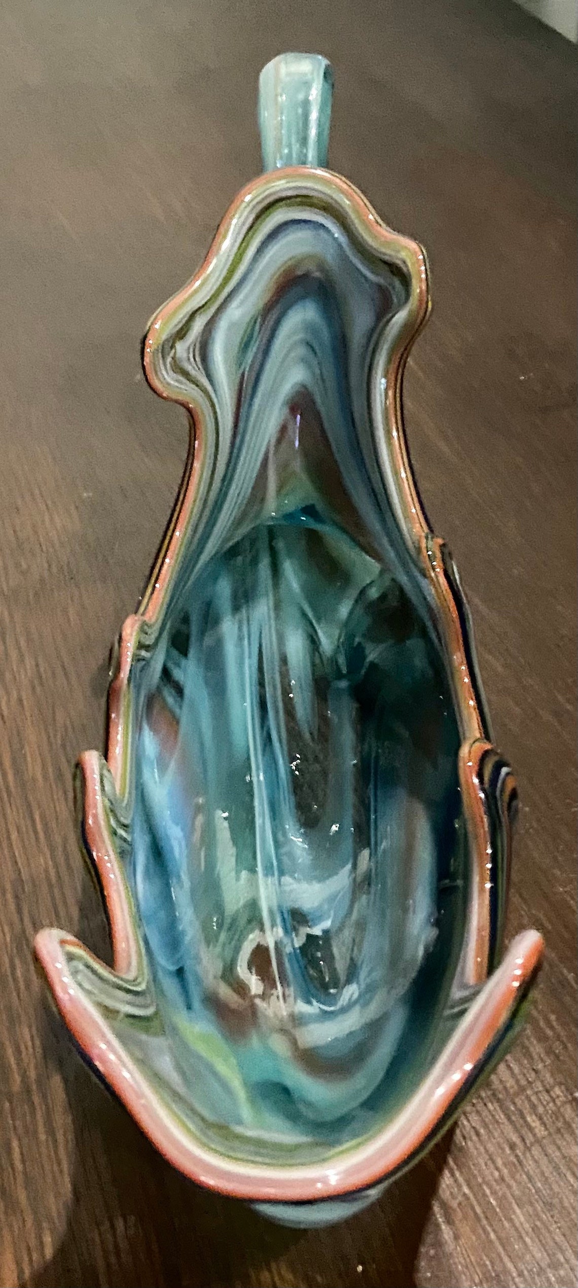 MCM Art Glass Swan Gorgeous Colors - Etsy