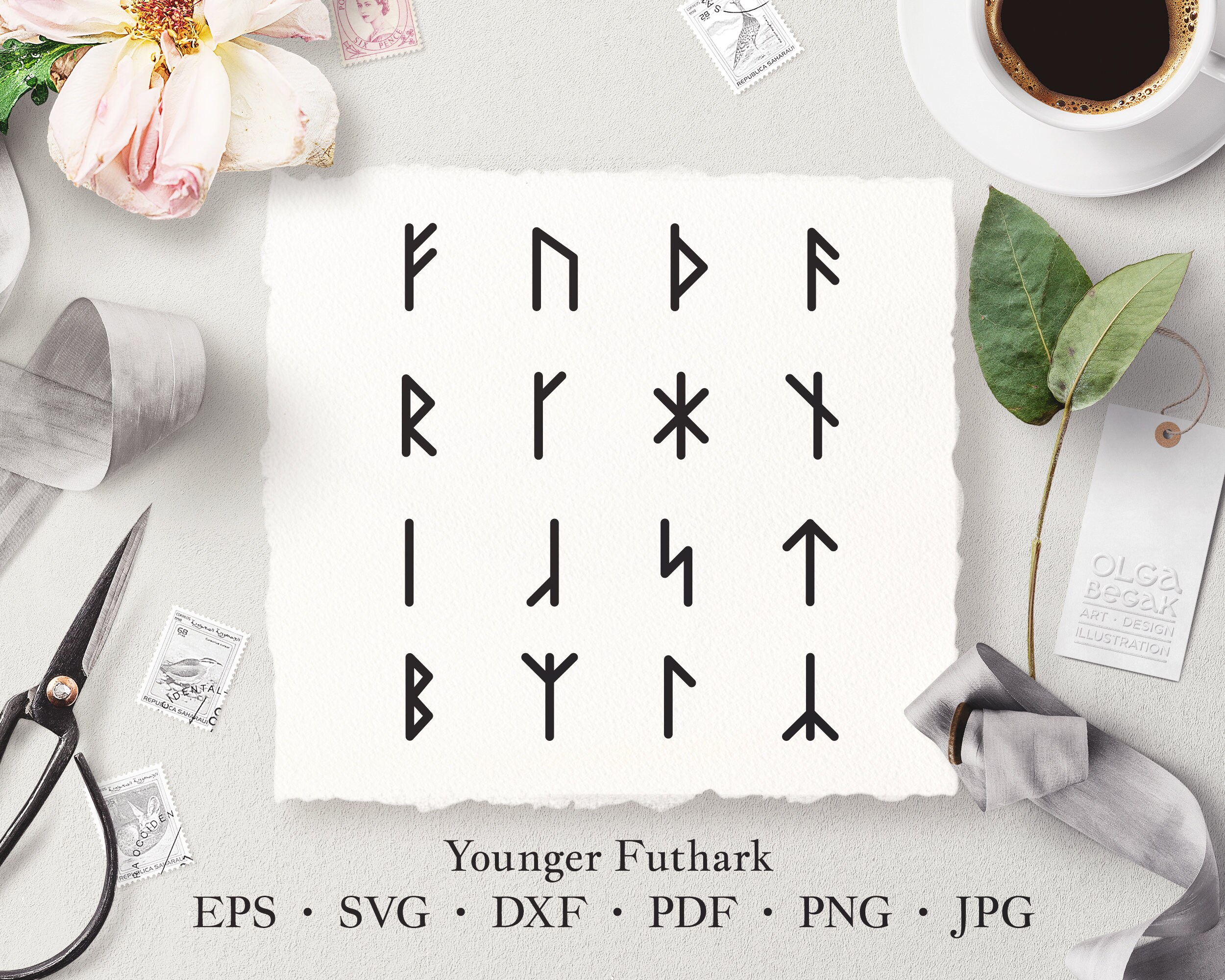 Fiery Viking Runic Alphabet Clipart Elder and Younger Futhark | Etsy Canada