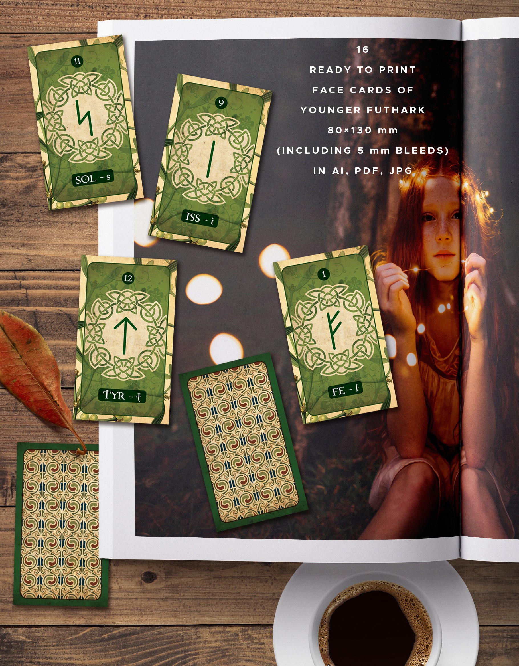 Runic Oracle Printable Card Deck Elder and Younger Futhark - Etsy Canada
