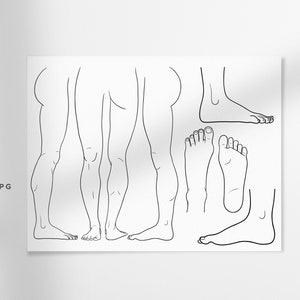 Human Body & Parts Line Art Illustration Set 2.0 32 Vector - Etsy Australia