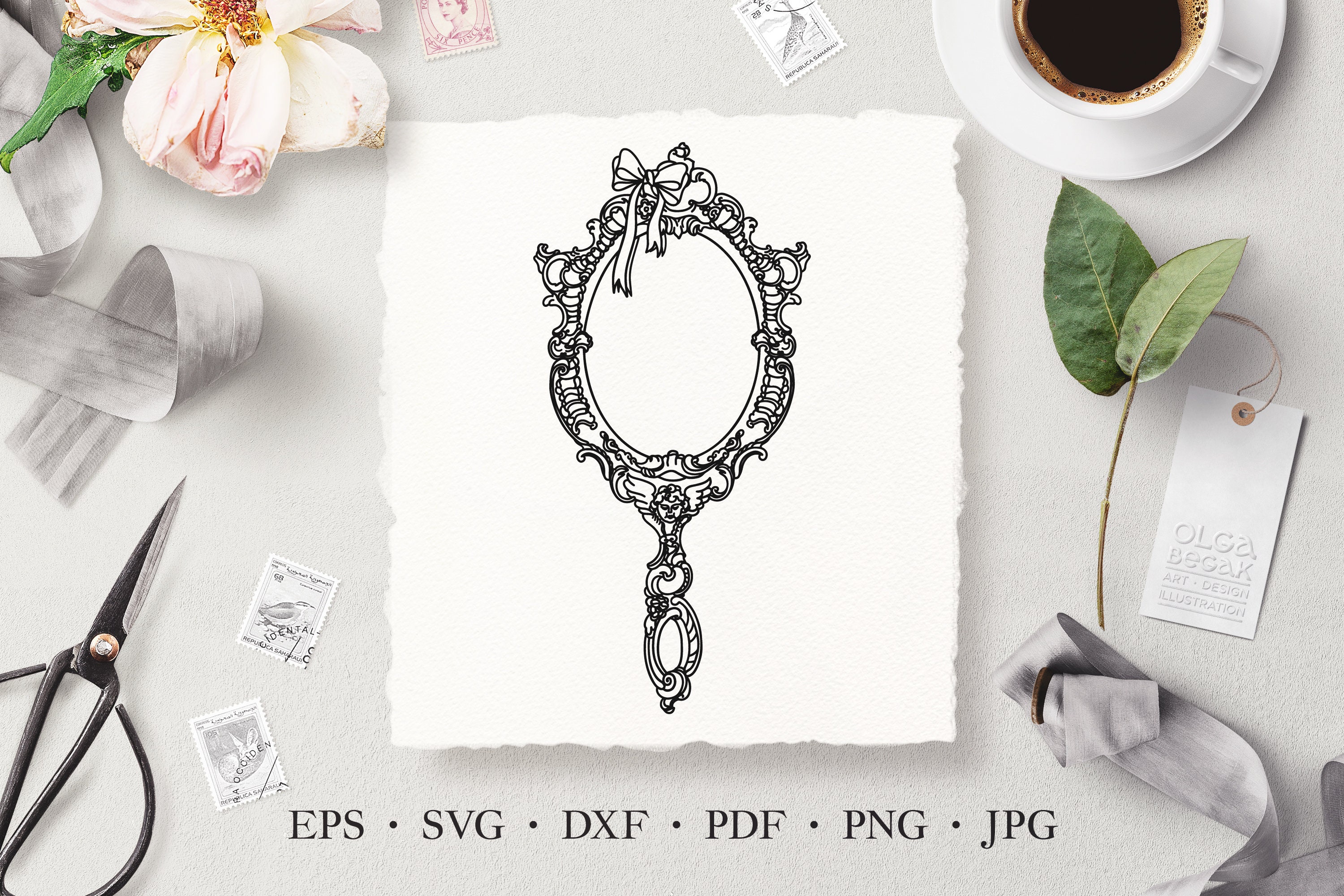 Antique Mirror Vector
