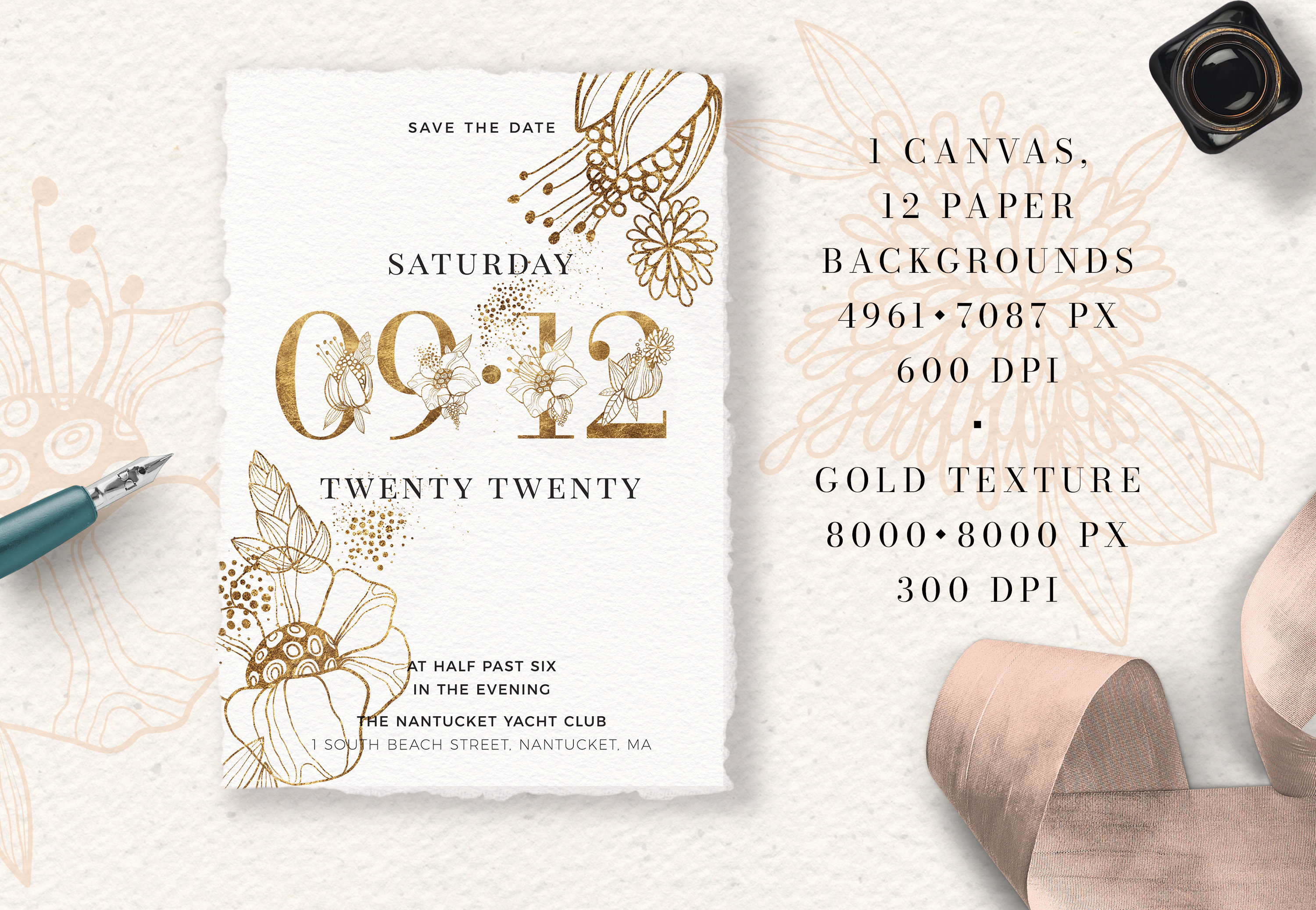 FINE LINE Floral Gold Alphabet Wedding Monogram Font Floral - Etsy
