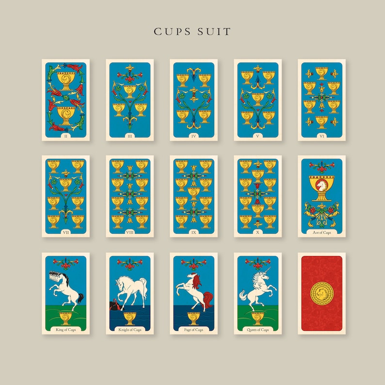 Horse Tarot Printable 56-card Deck Minor Arcana Ready to - Etsy