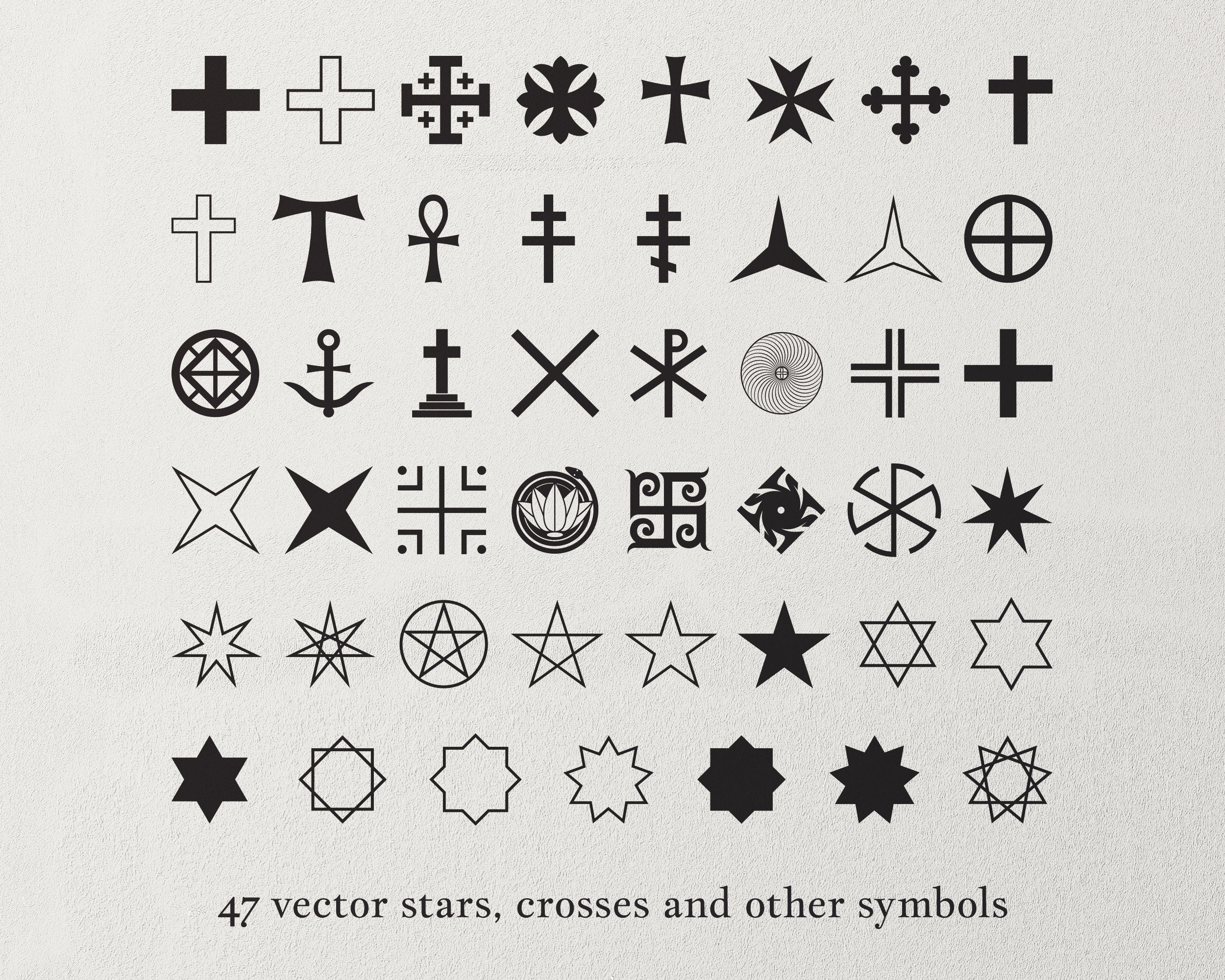 Stars and Crosses SVG Bundle Religious Vector Pack Clip Art | Etsy