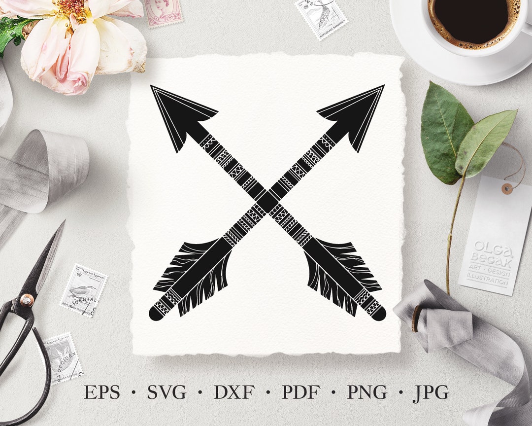 Arrow SVG, Arrows Vector Silhouette Illustration, Arrow Laser Cut Files ...