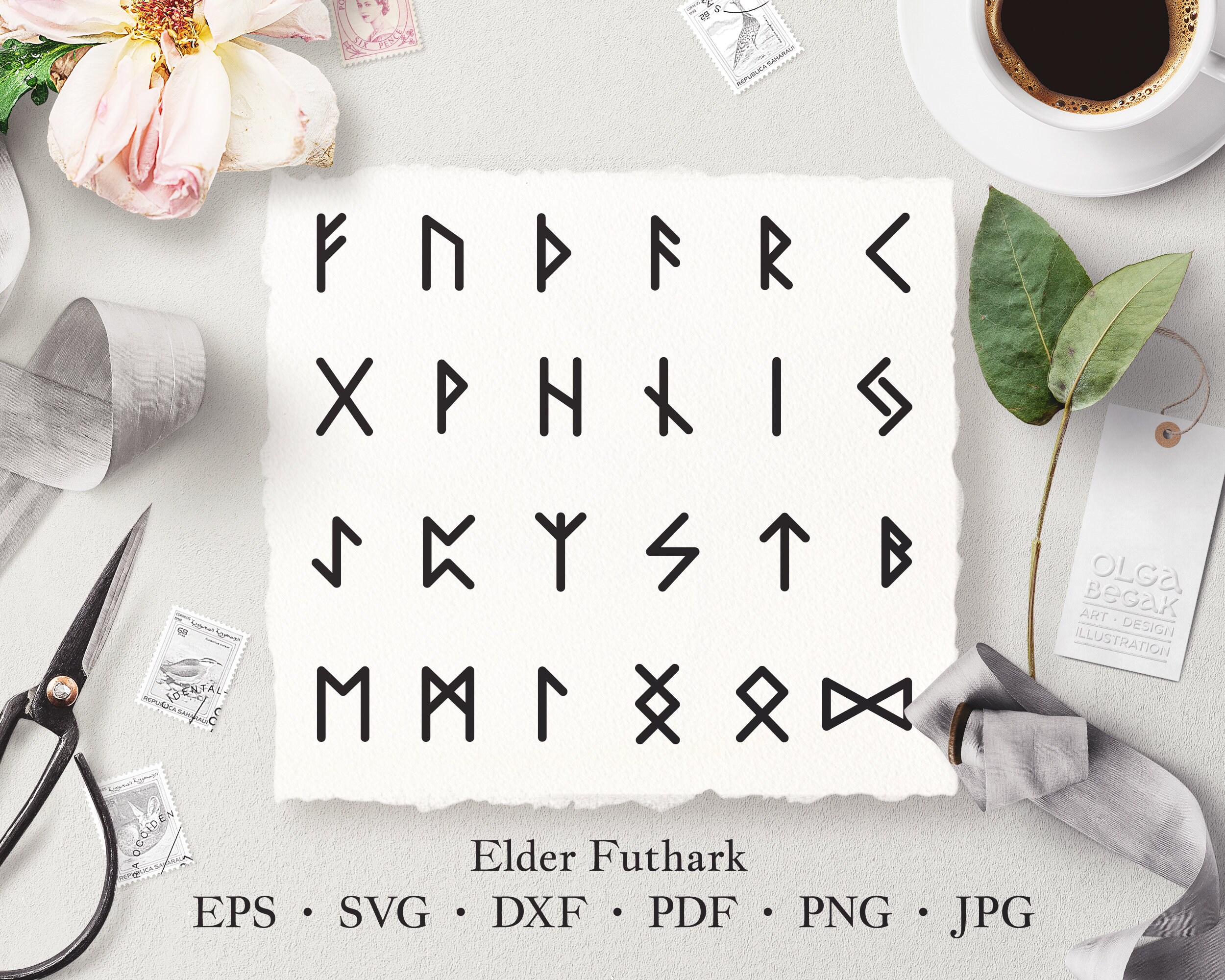 Fiery Viking Runic Alphabet Clipart Elder and Younger Futhark | Etsy Canada
