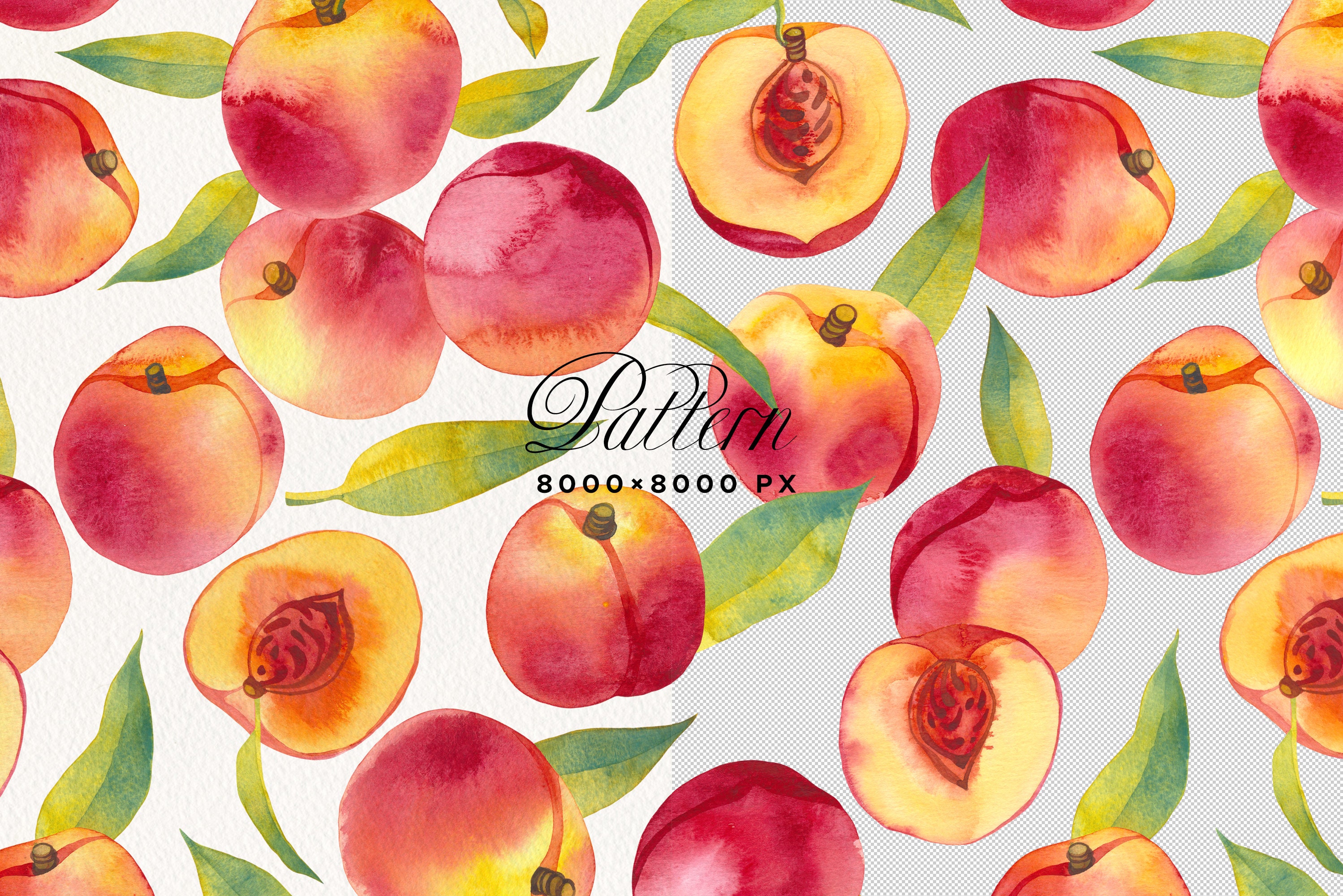 Peach Fruit Watercolor Clip Art Peach Painting PNG Clipart - Etsy