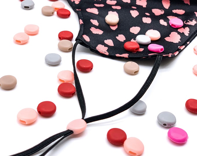 Ear Loop Adjusters, Clear Silicone Ear Loop Stopper for Face Masks ...