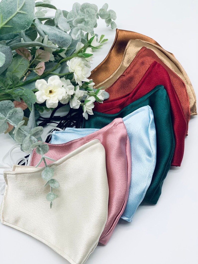 FALL MASK Satin Face Mask 2 Layer Satin Protection Mask W/ - Etsy