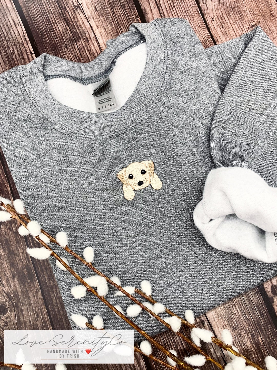 Cute Dog Lovers Sweatshirt, Embroidery Sweatshirt, Unisex Sweatshirt ...