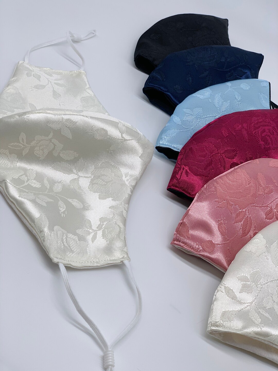 Satin Face Face Mask, Satin Roses, Breathable Mask, Fancy Mask, Wedding ...