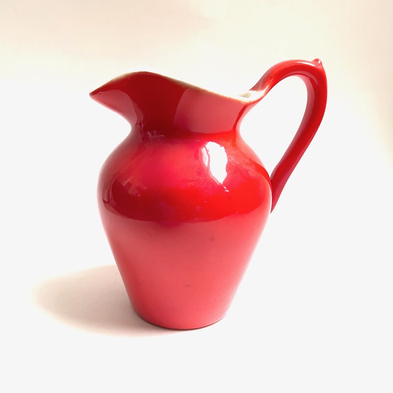 Red Ceramic Pitcher - Etsy