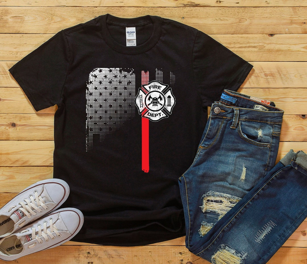 Firefighter US Flag and FF Shield Women's Short Sleeve T-shirt - Etsy