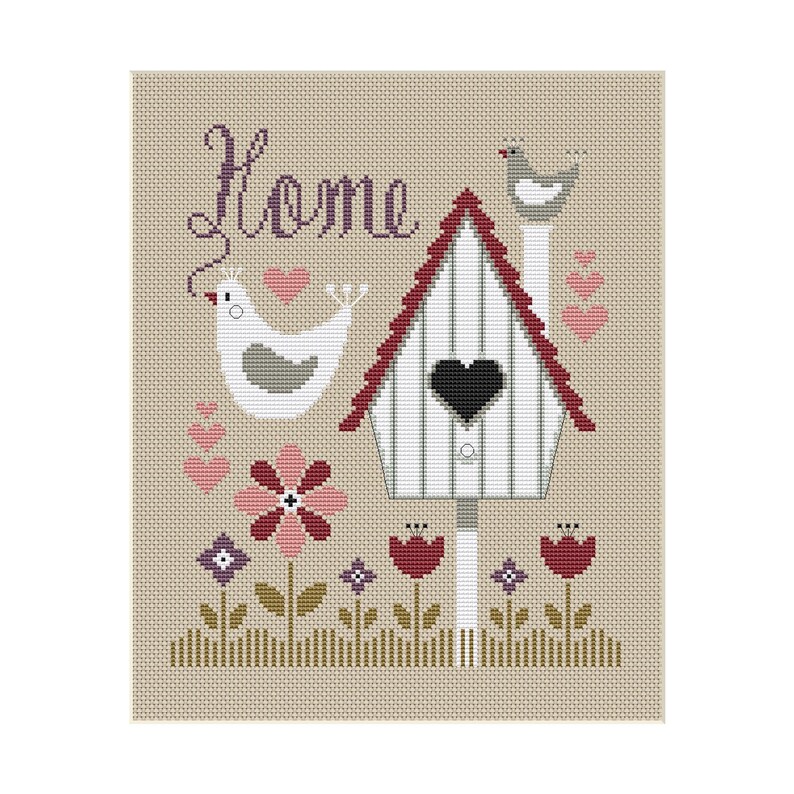 Birdhouse Home Cross Stitch Pattern Instant PDF Chart Download - Etsy