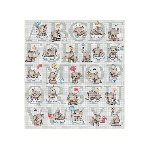 Baby Boy Elephant Alphabet - Etsy