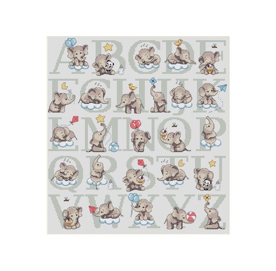 Baby Boy Elephant Alphabet - Etsy