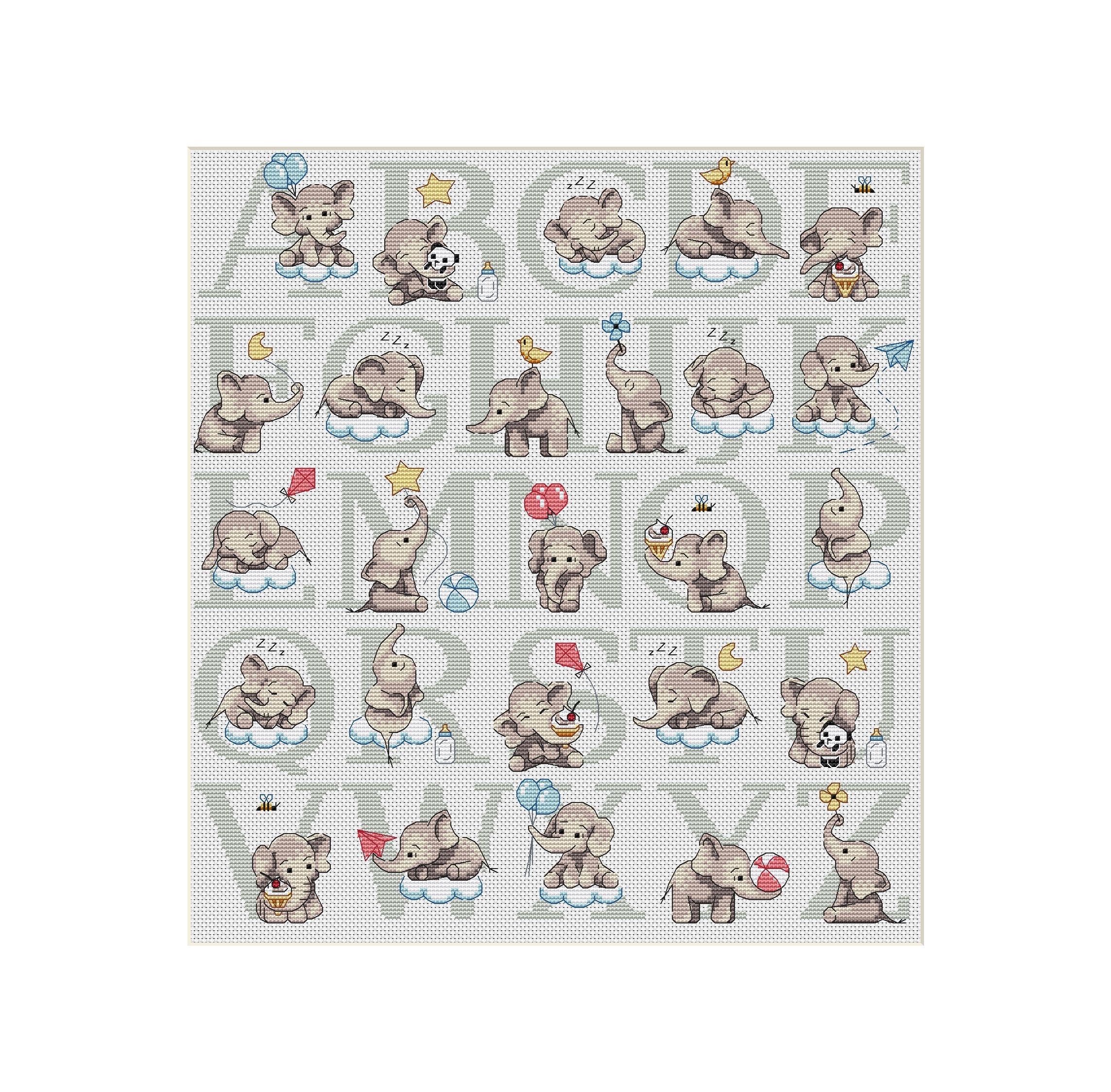 Baby Boy Elephant Alphabet - Etsy