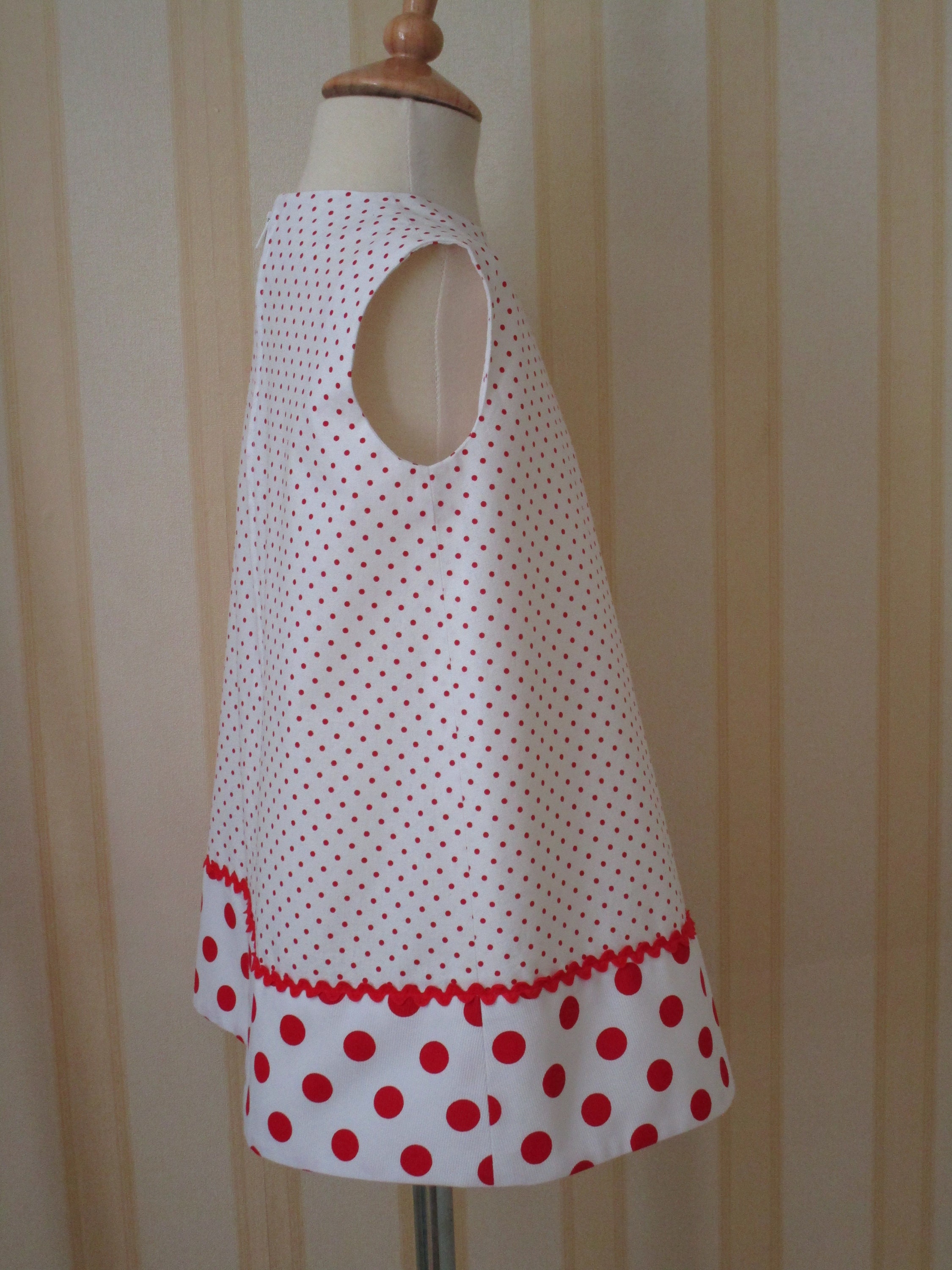 Witte meisjeskleding met rode stippen 3 jaar vintage jaar - Etsy Nederland