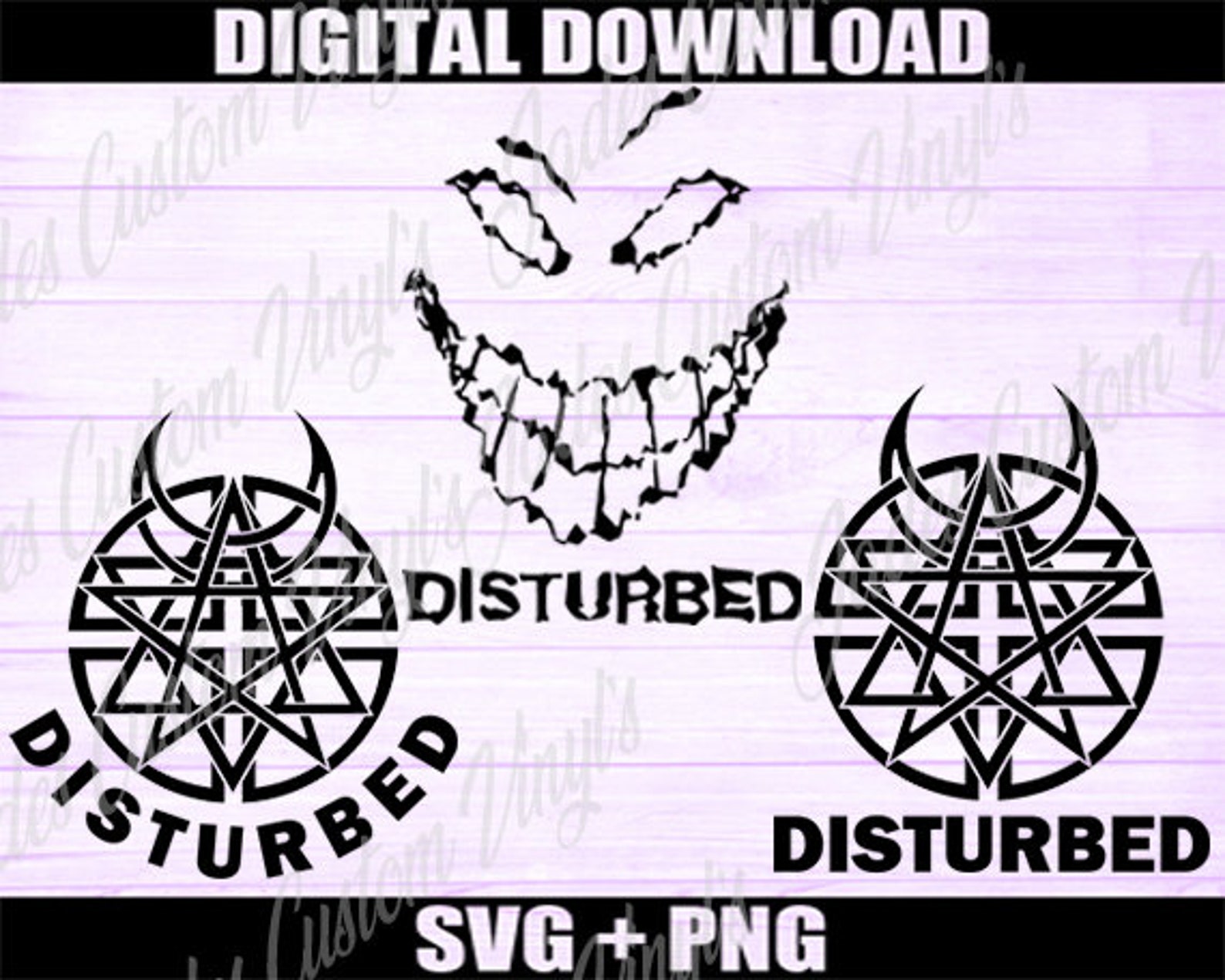 Disturbed 3 in 1 Svg. this is a SVG File Download Only, No PNG File - Etsy